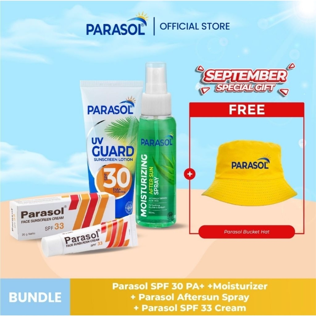 Jual Paket Parasol Lotion SPF30 100gr + Parasol Cream Sunscreen SPF33 ...