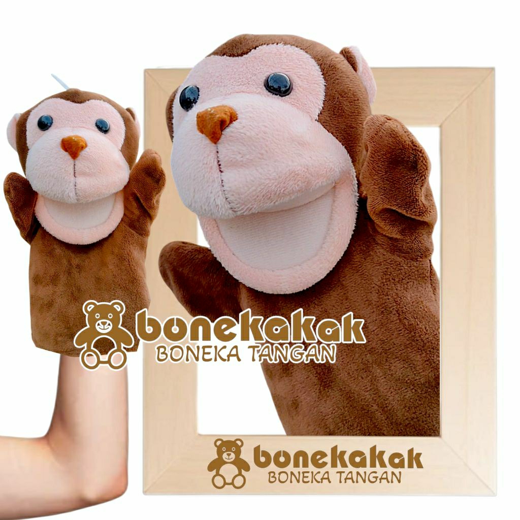 Jual boneka monyet boneka tangan monkey / handpuppet / boneka dongeng ...