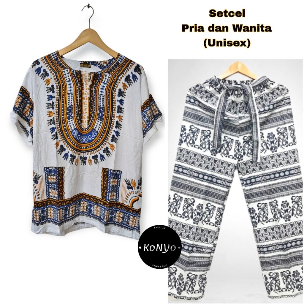 Jual setcel Dashiki - Setelan etnik kaos dashiki+celana kulot asmat ...