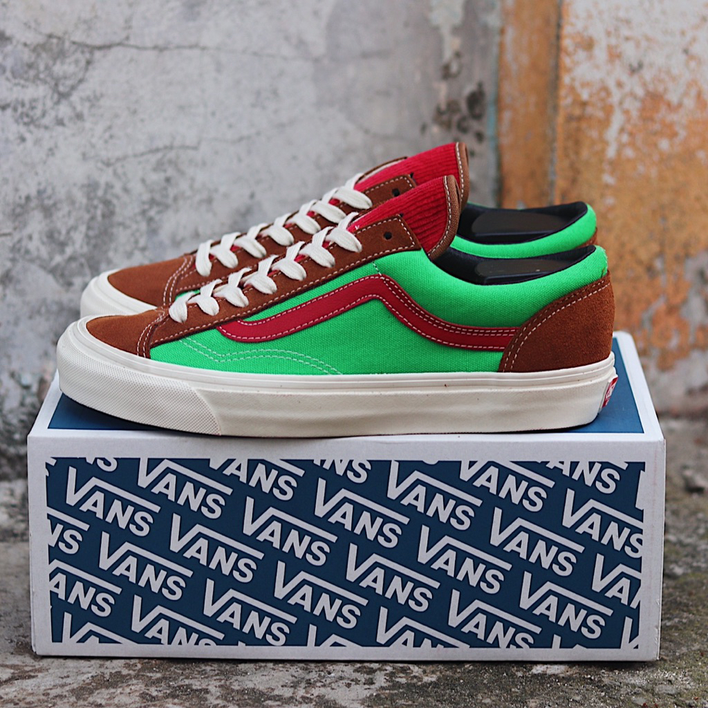 Jual VANS OLD SKOOL VAULT OG STYLE 36 GREEN MULTICOLOUR RESMI PT NAVYA ...