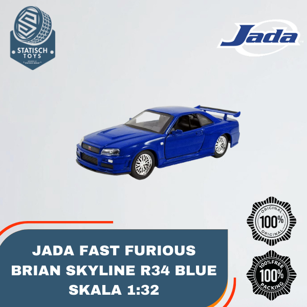 Jual Jada Fast And Furious Brian Nissan Skyline GT-R R34 Skala 32 ...
