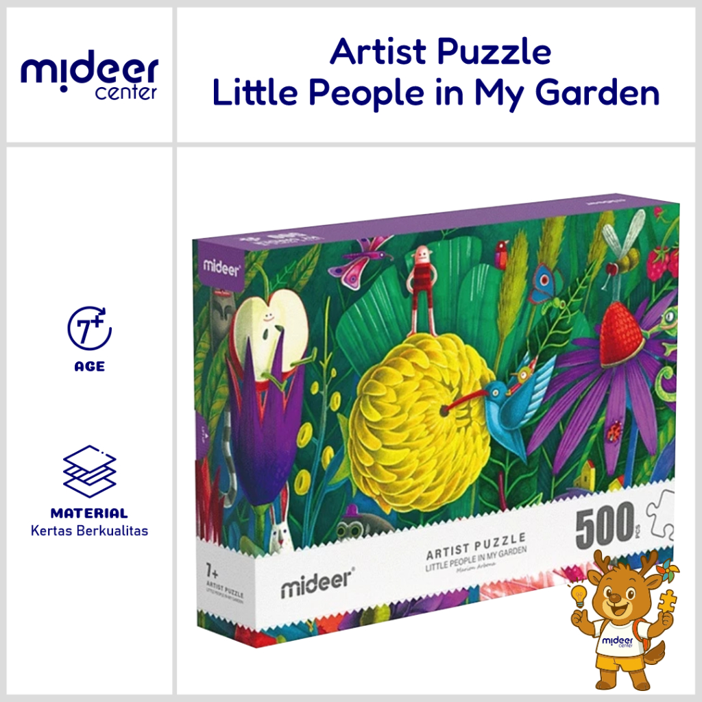 Jual Mideer Artist Puzzle Little People in My Garden Marion Arbona 500p ...