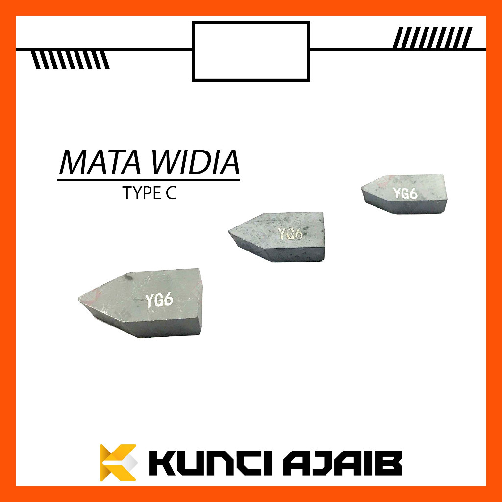 Jual MATA WIDIA Type C 110 116 120 Pahat Betel Bubut Tengah Netral ...