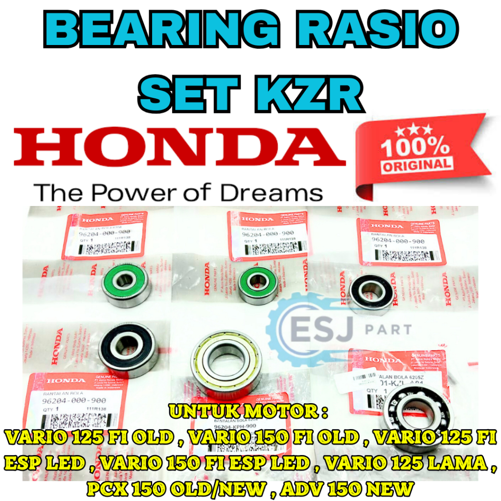 Jual BEARING RASIO SET KZR ASLI ORIGINAL HONDA Vario125 Fi OldVario125 ...