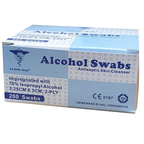 Jual alkohol swabs cosmomed antiseptic skin cleanser alcohol swab ...