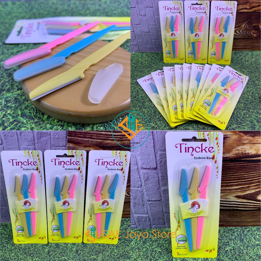 Jual (1 SET ISI 3) SAE-ALAT PISAU CUKUR ALIS ISI 3 MEREK TINCKE/PISAU ...
