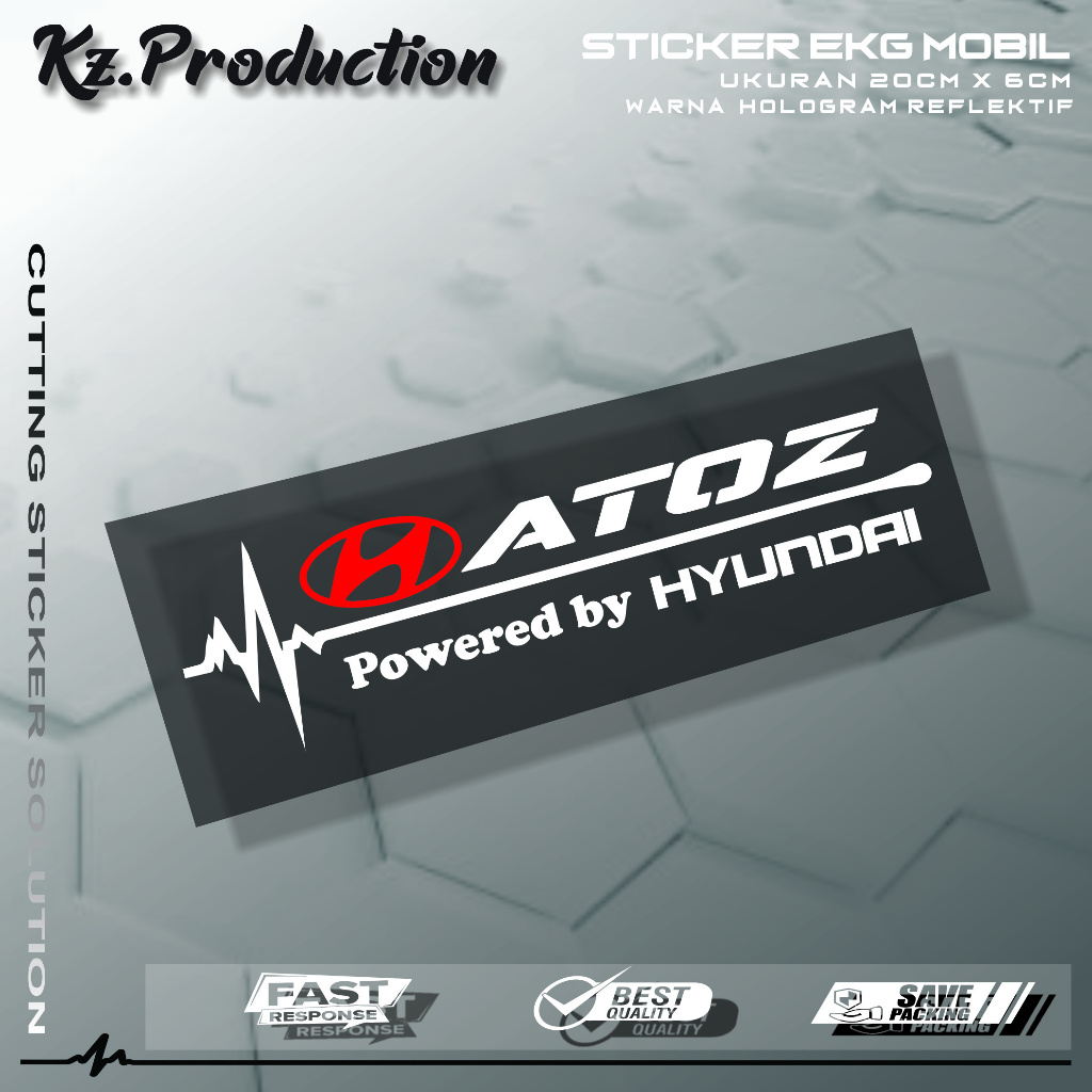 Jual Sticker Cutting Kaca Mobil Hyundai Atoz Motif Detak Jantung EKG ...