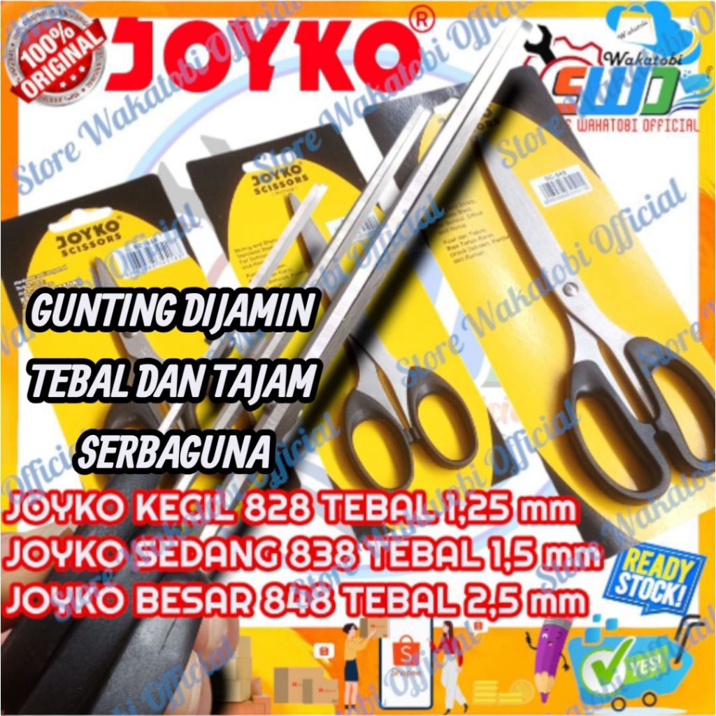 Jual GUNTING TEBAL DAN TAJAM JOYKO KECIL SEDANG BESAR GUNTING STAINLESS ...
