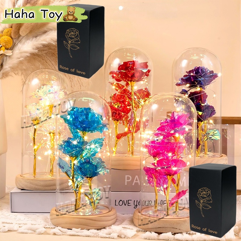 Jual HAHA TOY Bunga Mawar Putih LED Lampu Akrilik Tidur LED Menyala ...