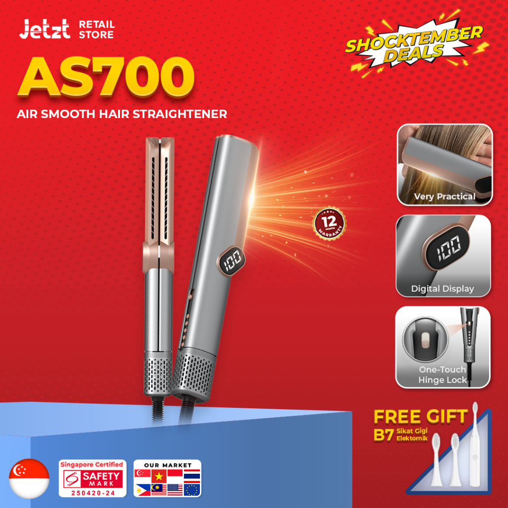 Jual Jetzt AS700 Hair Dryer Catokan Rambut 2in1 Air Smooth Blow Dry ...