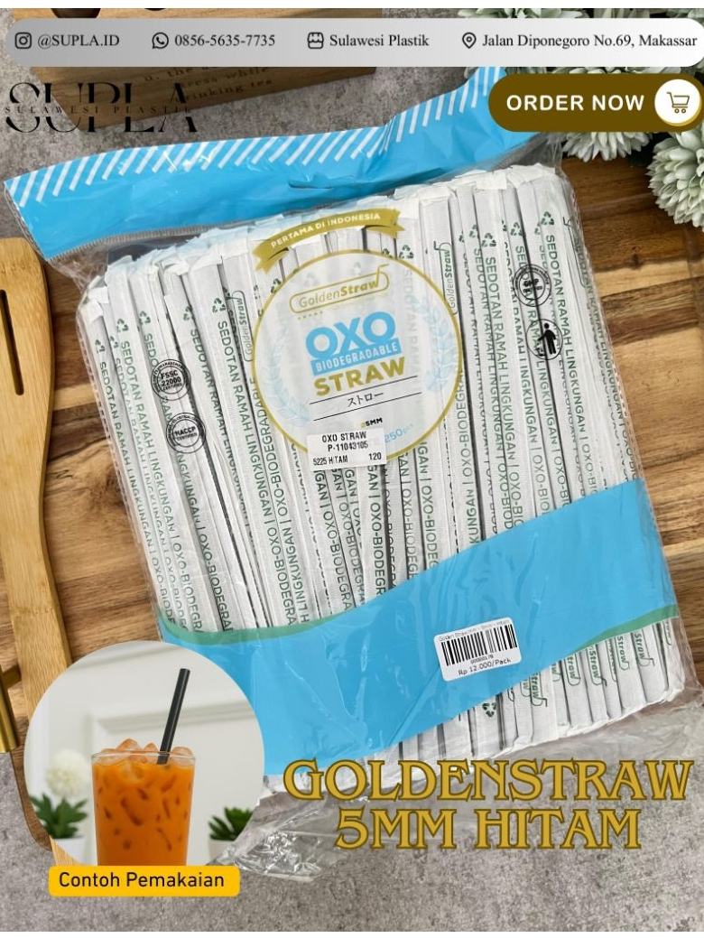 Jual Sedotan 5mm | Golden Straw 5mm | oxo straw 5225 hitam putih ...