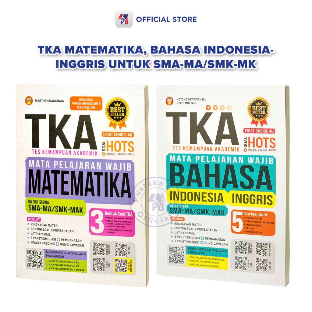 Jual Buku TKA SMA MA SMK MAK / TKA Matematika / Bahasa Indonesia - Bahasa Inggris Untuk SMA-MA ...