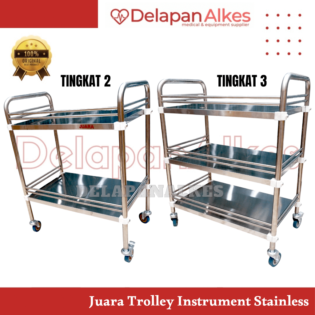 Jual Juara Troli Instrumen Stainless 2 / 3 Tingkat Rak Susun + Laci ...