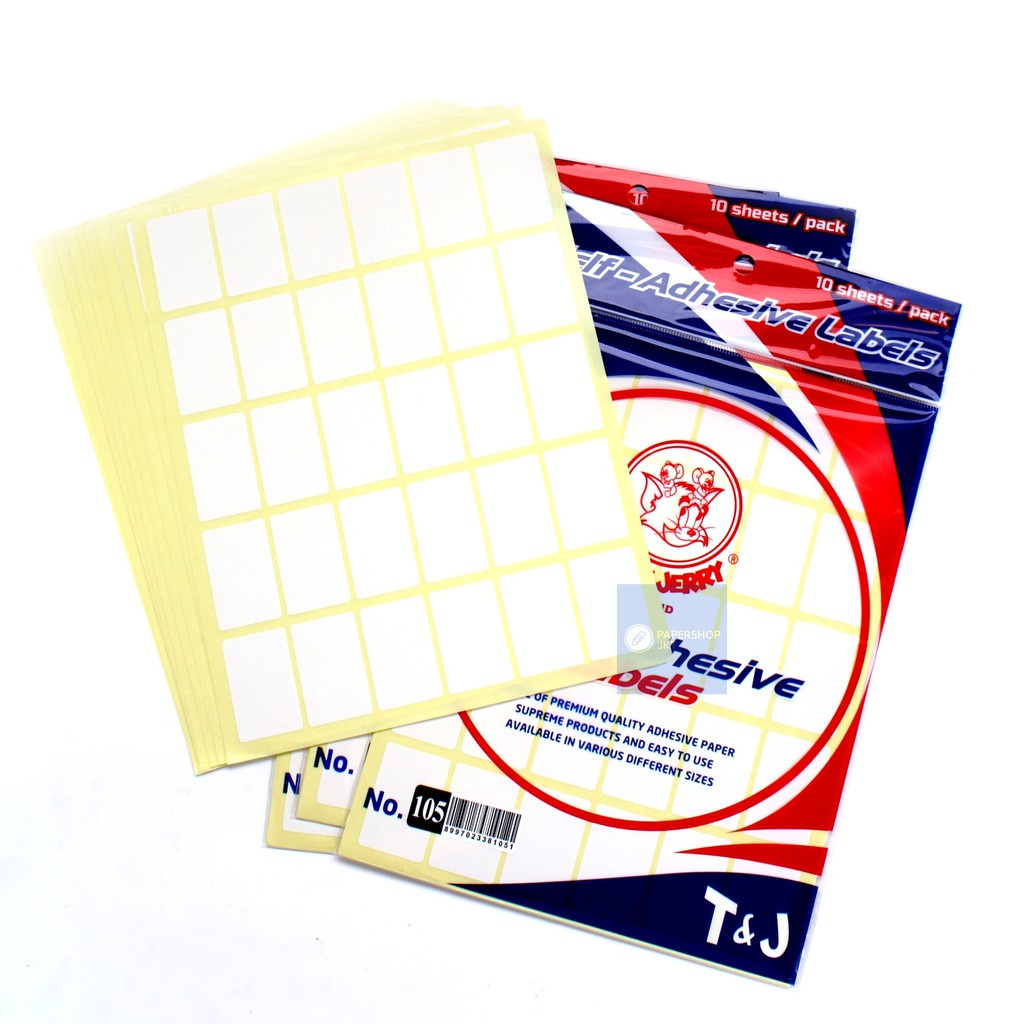 Jual TOM & JERRY, LABEL STICKER 106, 25 X 25 MM, 10 SHEETS/PACK, WHITE ...