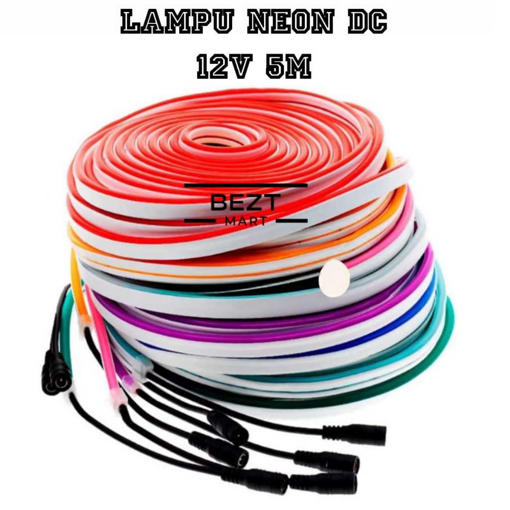 Jual LAMPU LED NEON FLEX SELANG DC 12V 5M / SIGN STRIP FLEKSIBEL ...