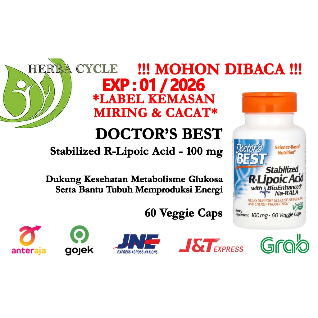 Jual Doctor Best Stabilized R Lipoic Acid with BioEnhanced Na RALA 60 ...