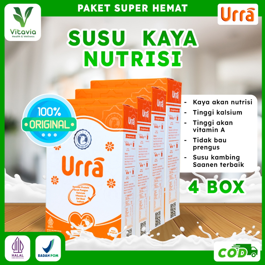 Jual Susu Urra Paket 4 Box | Susu Kambing Saanen Premium Susu ...