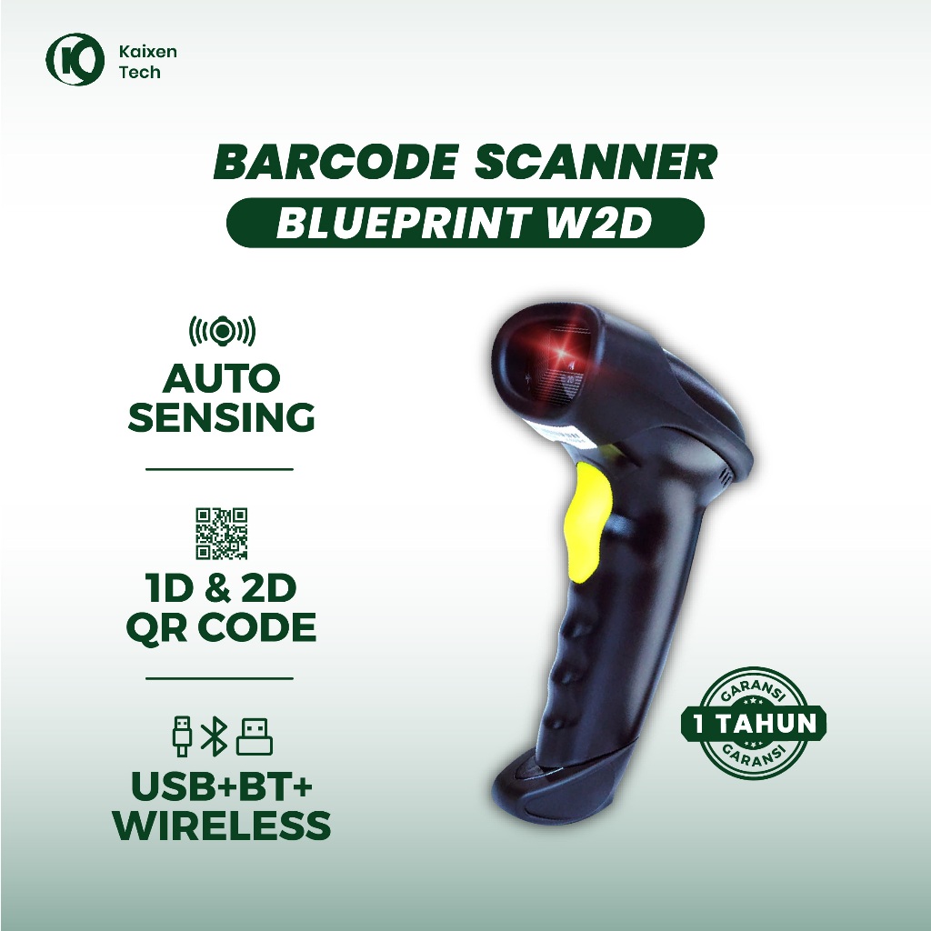 Jual Barcode Scanner Blueprint Bluetooth W2D Wireless 2D Portable ...