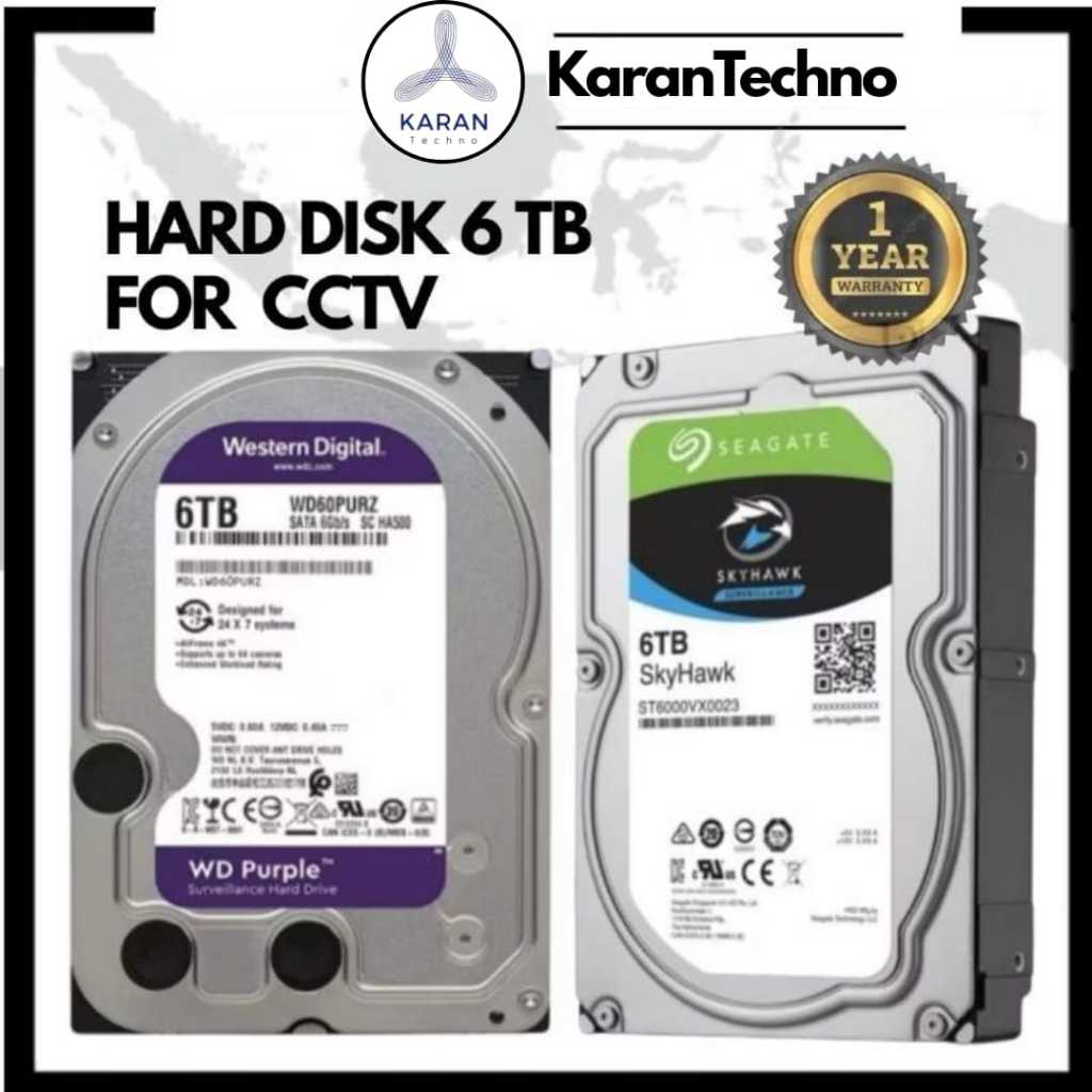 Jual Hardisk HDD 6TB/4TB/3TB/2TB/1TB HDD FOR CCTV DVR Terbaru Harga ...