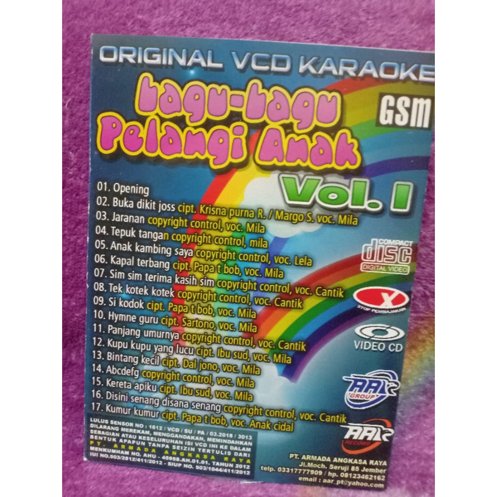Jual VCD LAGU LAGU PELANGI ANAK VOL 1 | Shopee Indonesia