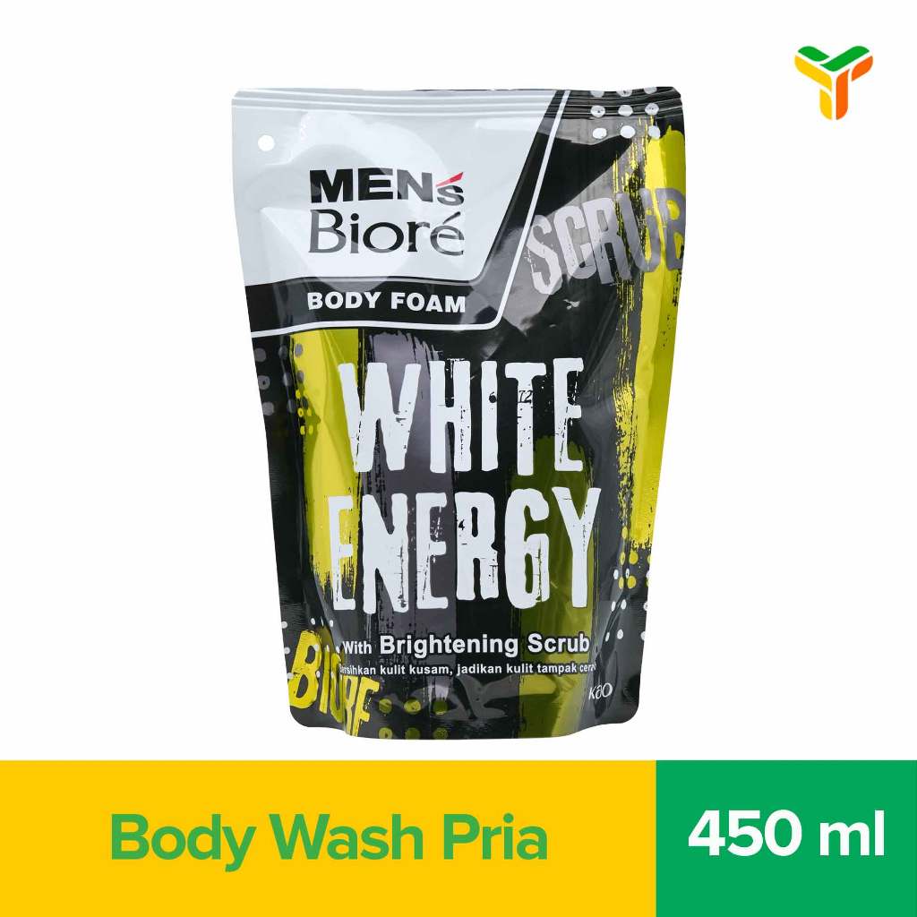 Jual Biore Men Body Wash White Energy Reffil 450 Ml | Shopee Indonesia