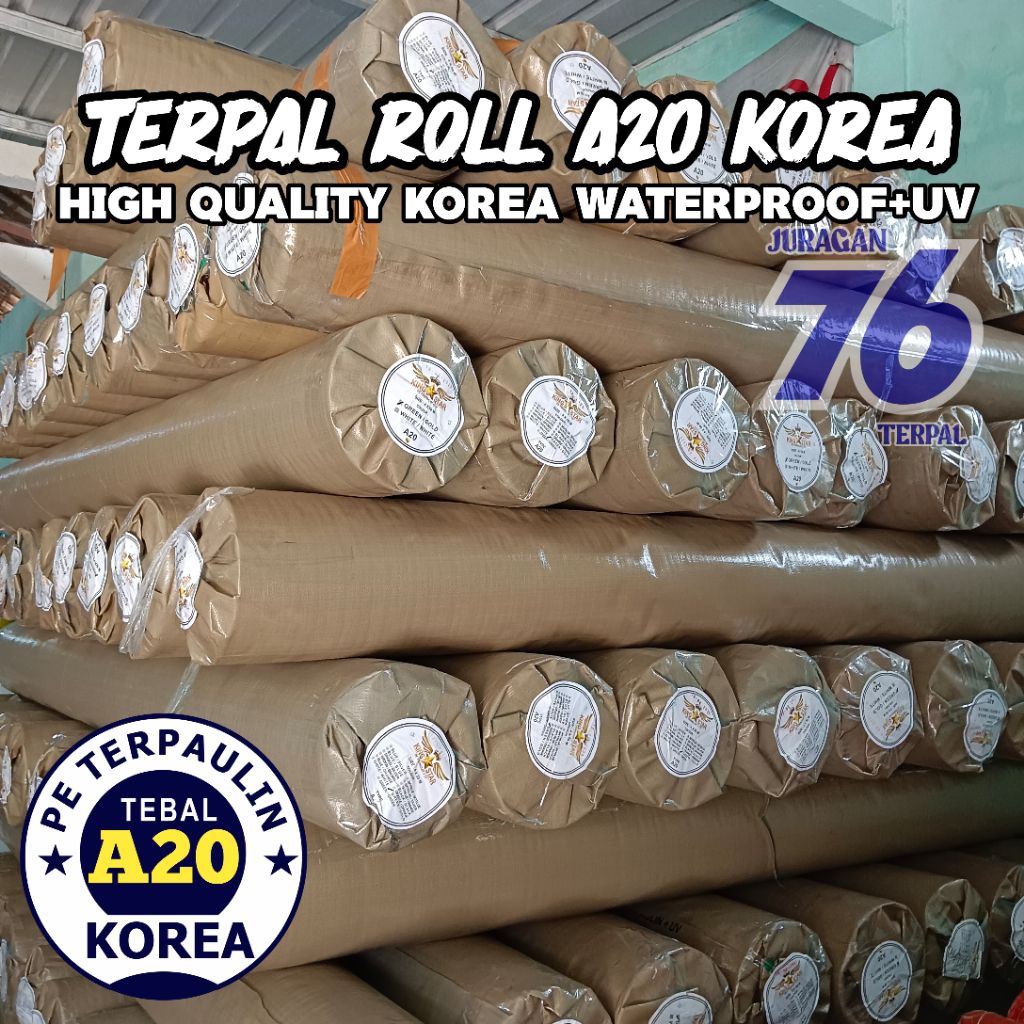 Jual terpal roll type A20 korea warna Hijau army gold,Hijau-hijau,Putih ...