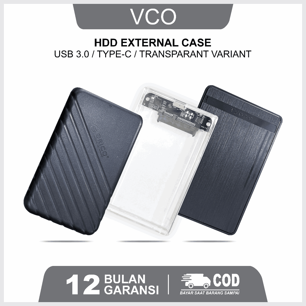 Jual Casing Harddisk SSD Eksternal USB 3.0 Type-C Support 2.5" SATA ...