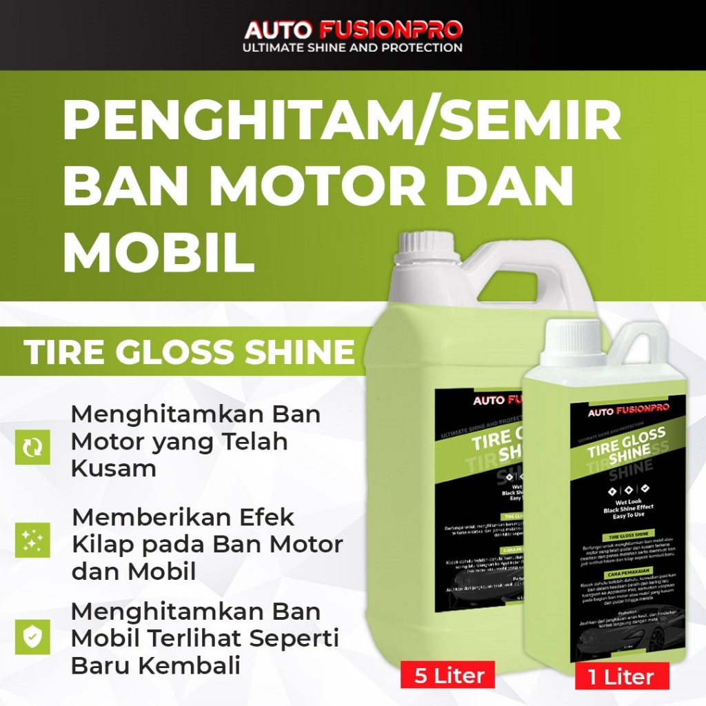 Jual 5 Liter / 1 Liter - Penghitam dan Pengkilap Ban Kendaraan, Semir ...