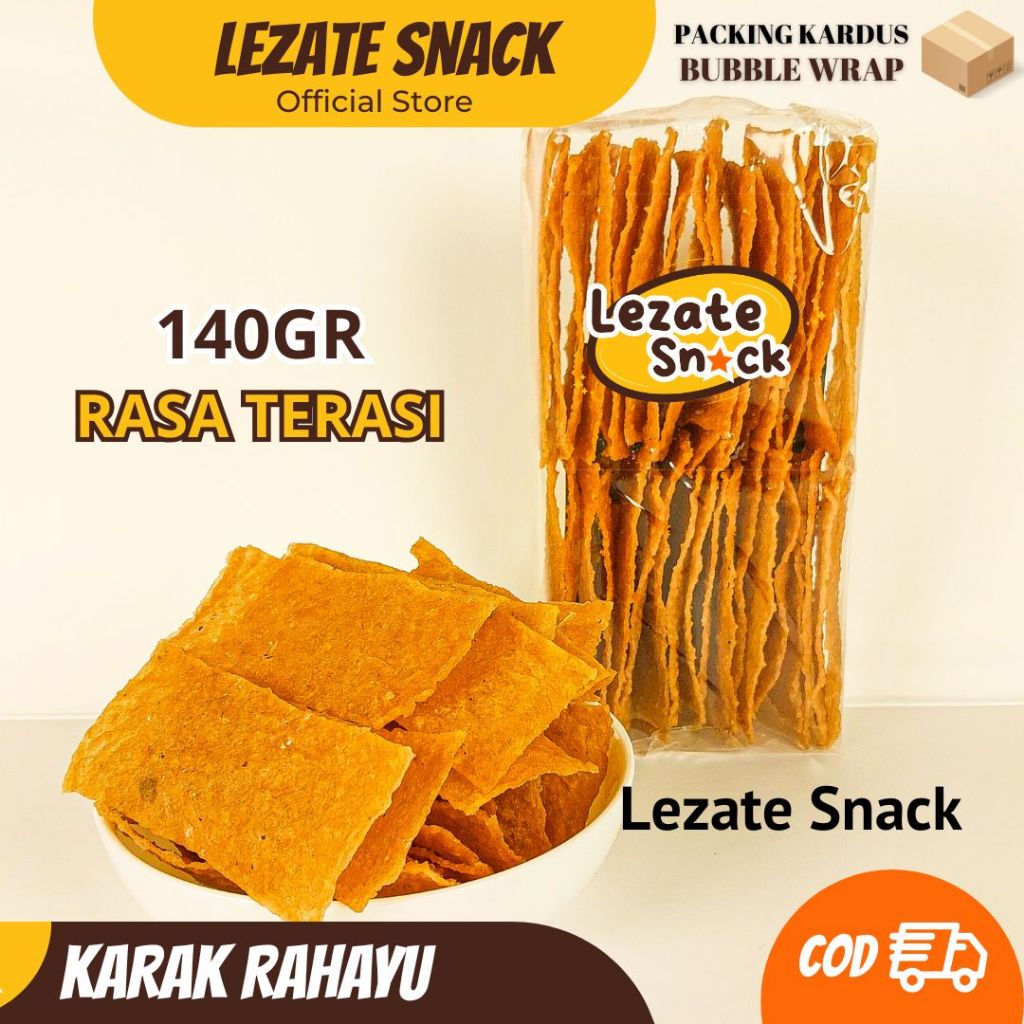 Jual Kerupuk Gendar Rasa Terasi 140GR Merk Rahayu Murah Enak Renyah ...