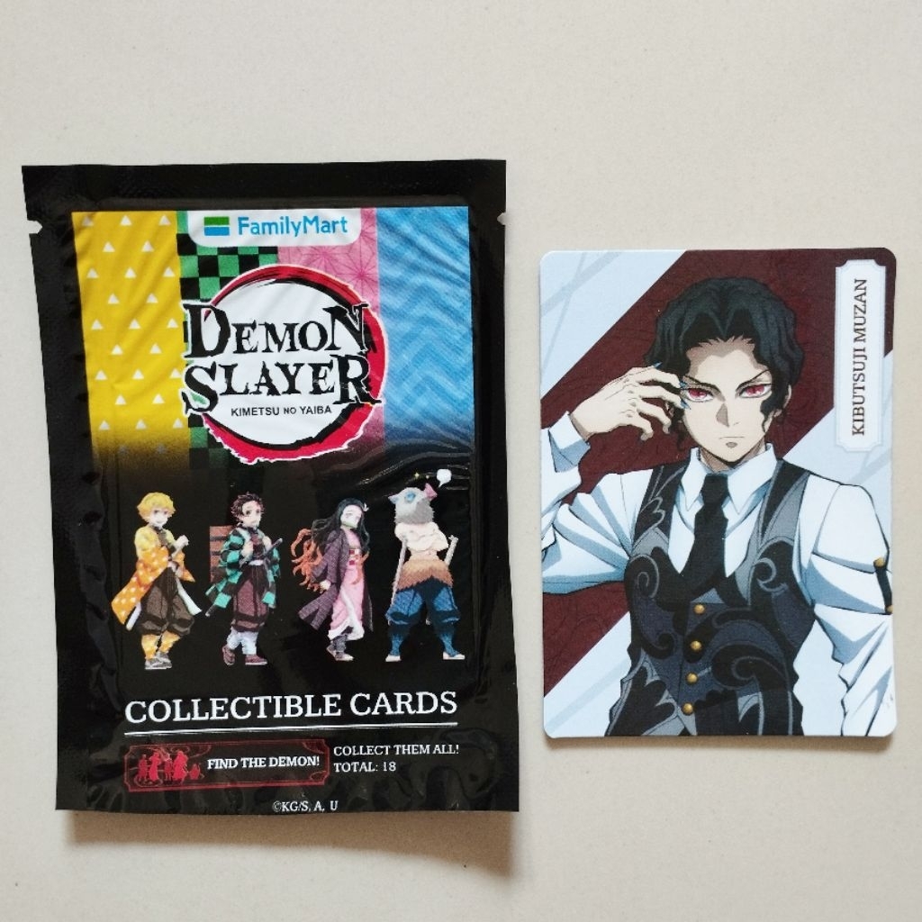 Jual Demon Slayer x Family Mart Kartu Kibutsuji Muzan Akaza Douma ...