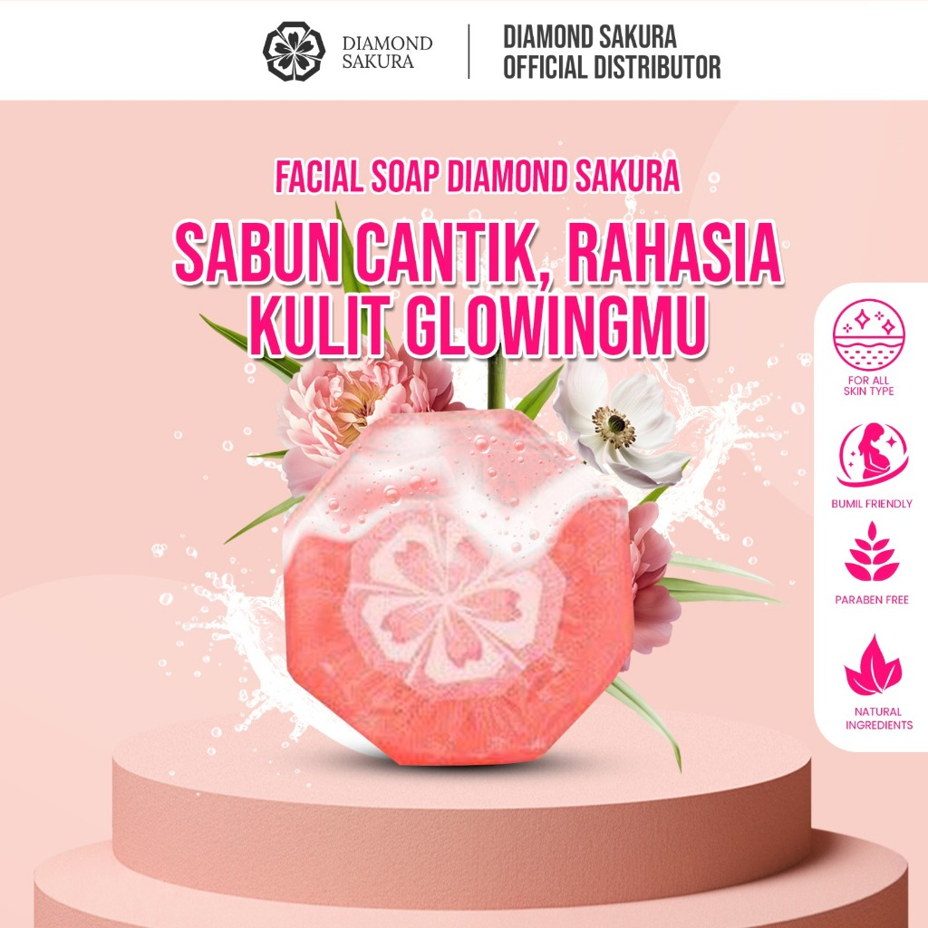 Jual DIAMOND SAKURA Bright Glow & Bright Bar Soap sabun pencerah Sabun ...