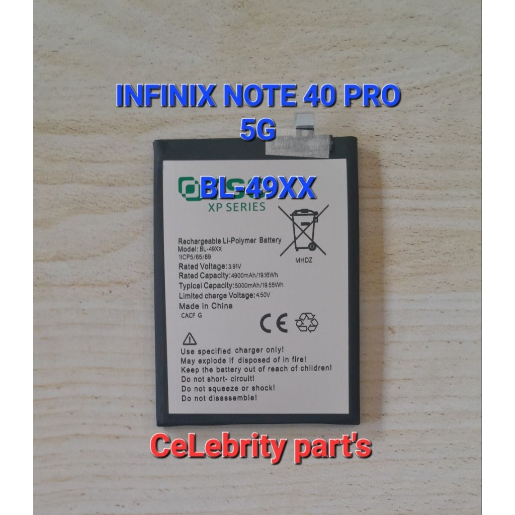Jual BATERAI INFINIX NOTE 40 PRO X6850 BATRE INFINIX BL-49XX BL49XX ...