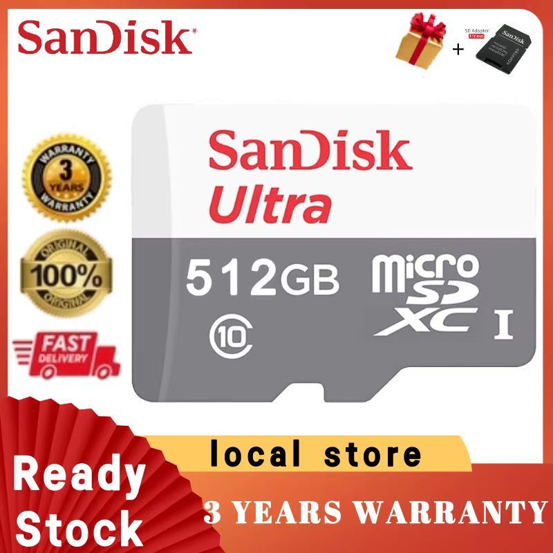 Jual SanDisk SD Card Ultra 128GB/256GB/512GB Kartu sd Memory Card Hp ...