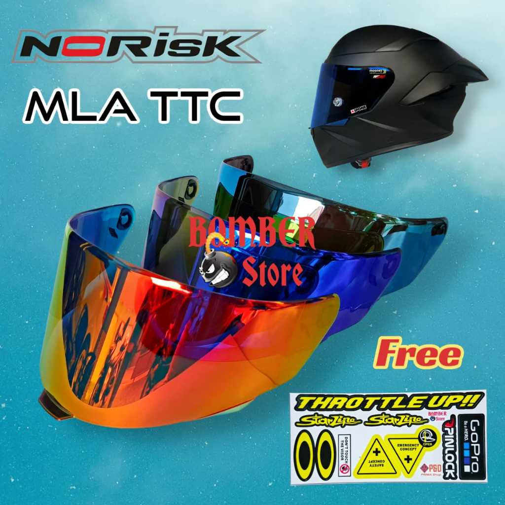 Jual Kaca Helm MLA Crypton, Flat Visor MLA TTC Full Face | Shopee Indonesia