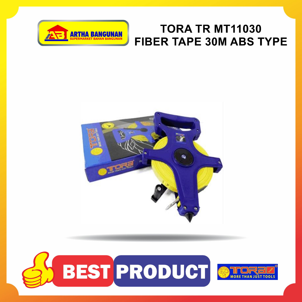 Jual Meteran Tancap/Tanah 30m Tora Measuring Tape PP / Meteran Tukang ...