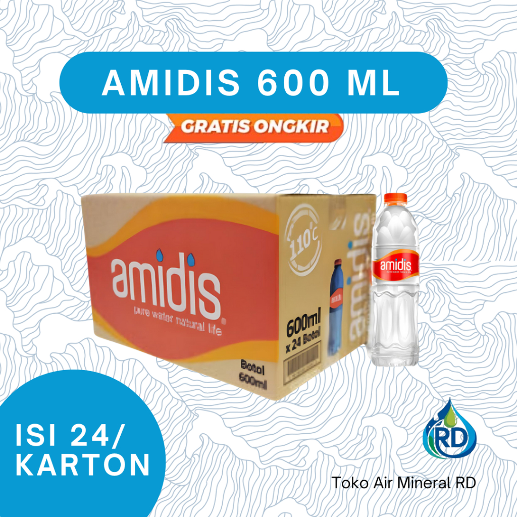 Jual RD - AMIDIS Botol 600 ML 1 Dus - Isi 24 x 600 ML - Air Minum ...