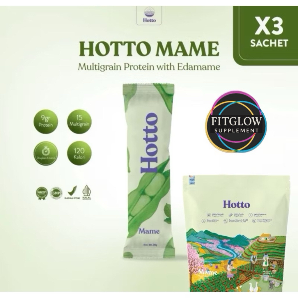 Jual (Bisa Gosend) 3 SACHET HOTTO MAME Hotto Purto Superfood Oat Whey ...