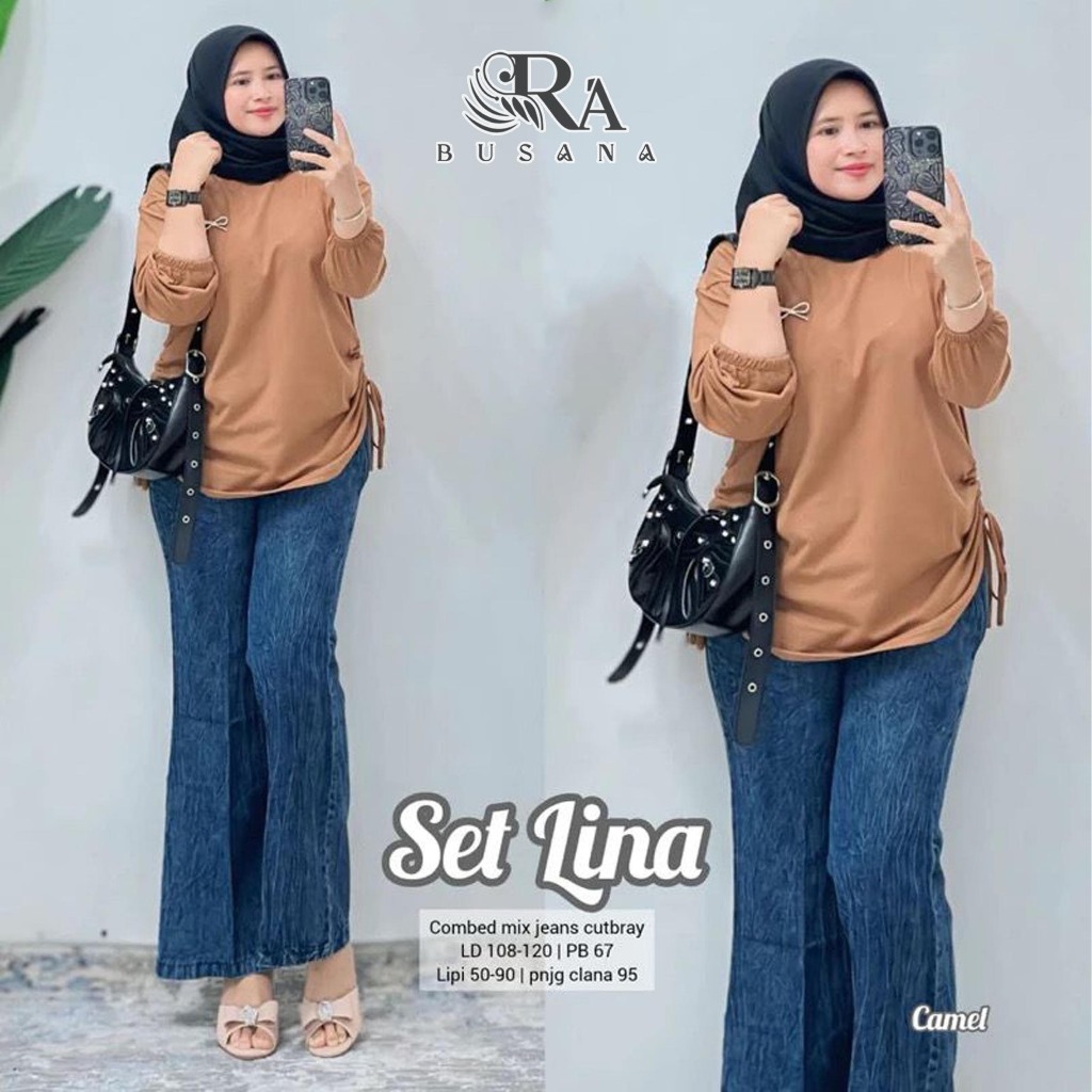 Jual ONE SET JEANS CUTBRAY MIX COMBED 20s | DERRA SET | LINA SET ...