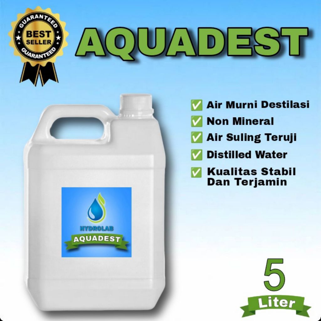 Jual Aquadest Aquadest Distilled Water Air Suling 5 Liter | Shopee ...