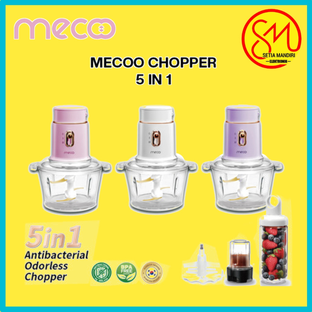 Jual Mecoo Most Aesthetic 5 in 1 Antibacterial Odorless Chopper 250 Low ...