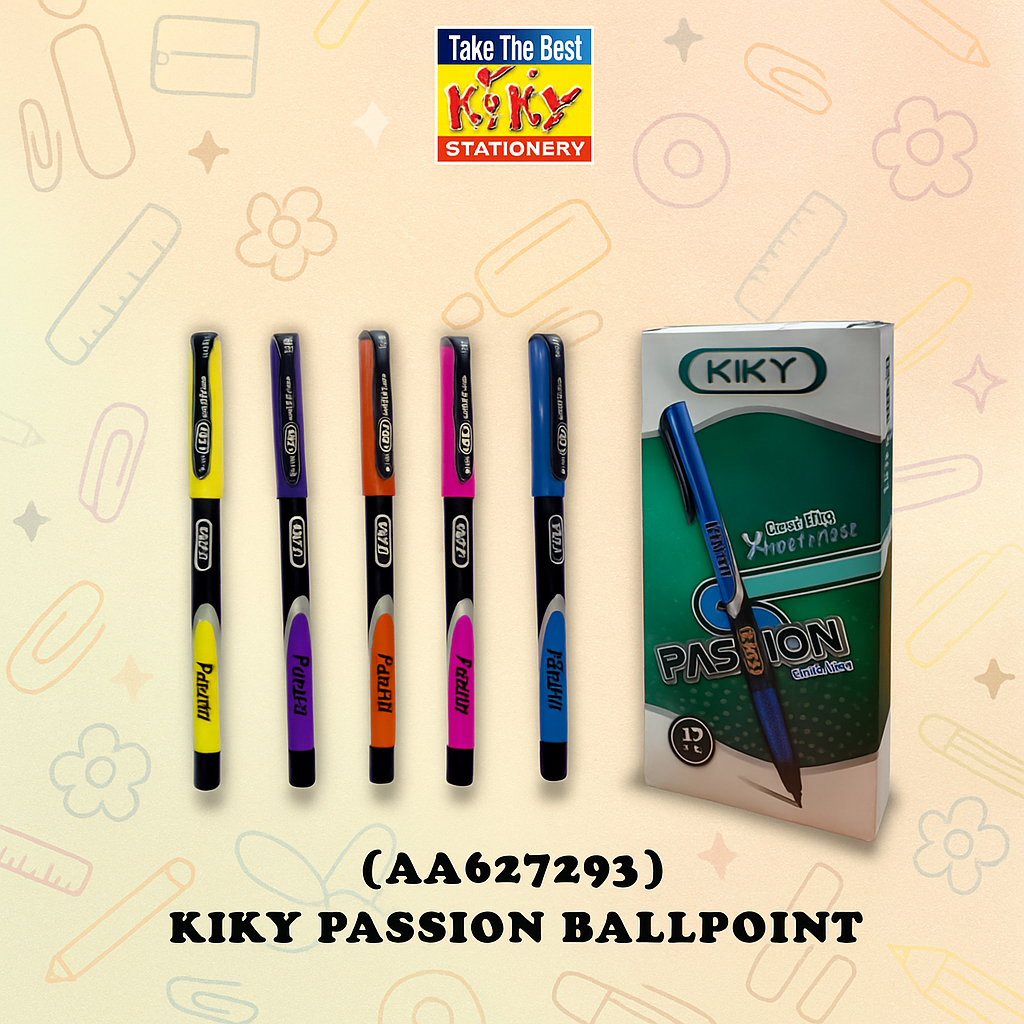 Jual KIKY Ballpoint Passion Foil (Tinta Hitam) - 1 Pack = 12 Pcs ...