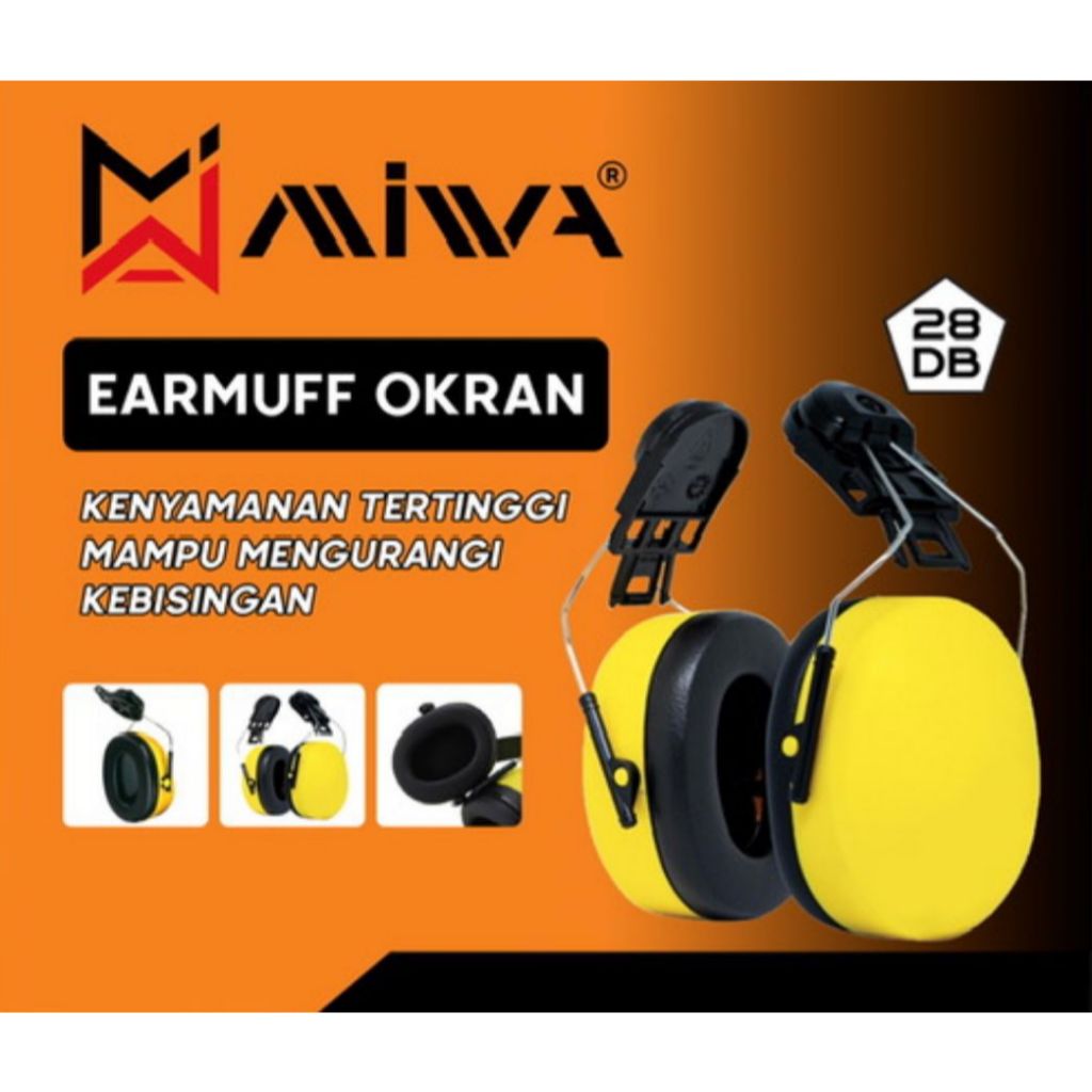 Jual MIWA Earmuff Safety Series 28 dB Penutup Telinga - OKRAN DAN PRO ...
