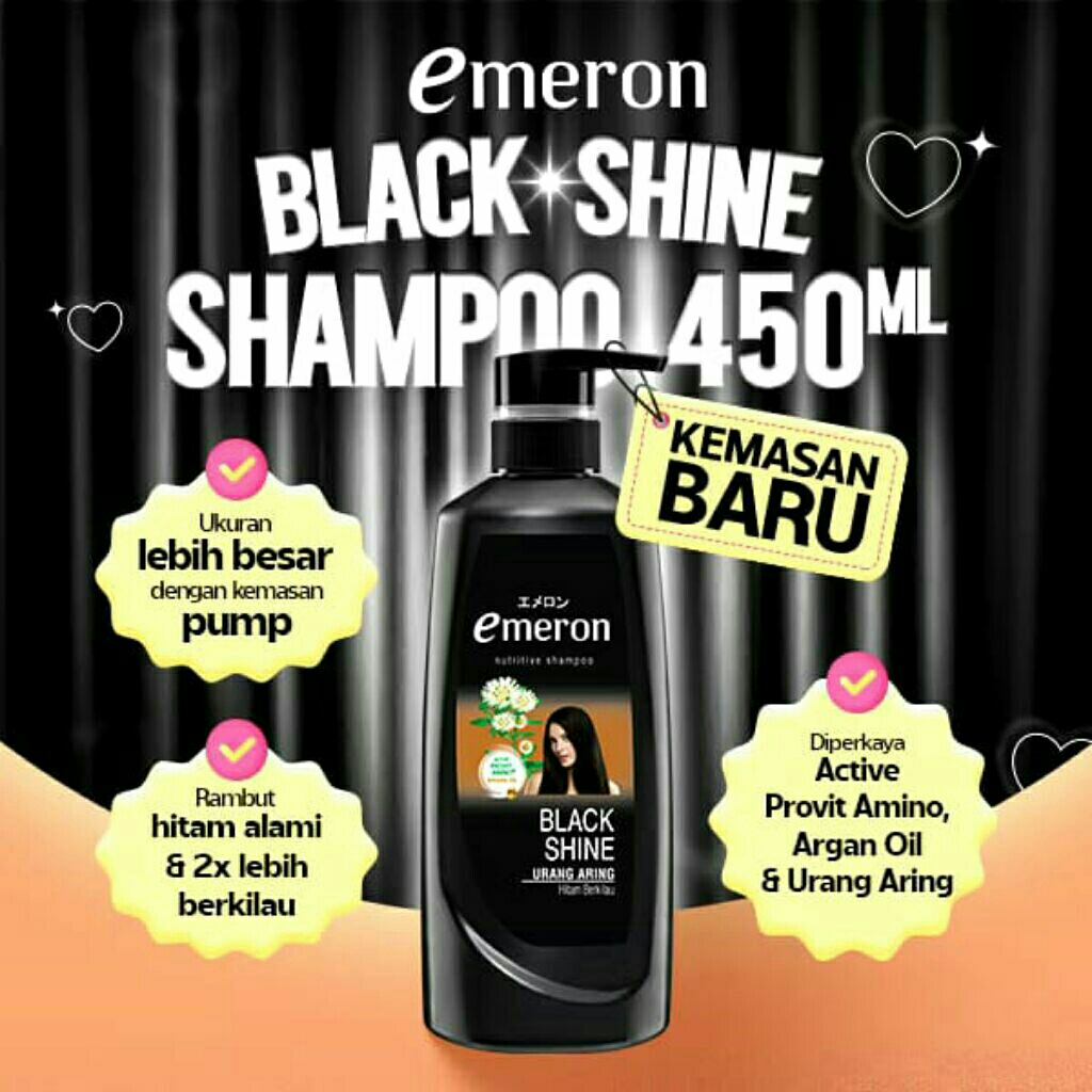 Jual EMERON Shampoo 450ML / Shampo Pump 450 ML Sampo Perawatan Rambut ...