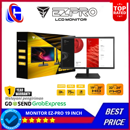 Jual MONITOR LCD EZ-PRO 19 INCH | 75HZ | HD RESOLUTIO | Shopee Indonesia