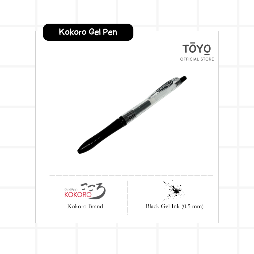 Jual 1 Pc BOLPEN KOKORO GEL 0,5mm Pulpen Pena Pen 1 Box (12 Pcs ...