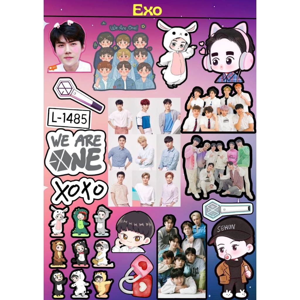 Jual Hot Kpop Stiker EXO Custom [Request Member] Sticker vinyl Spesial ...