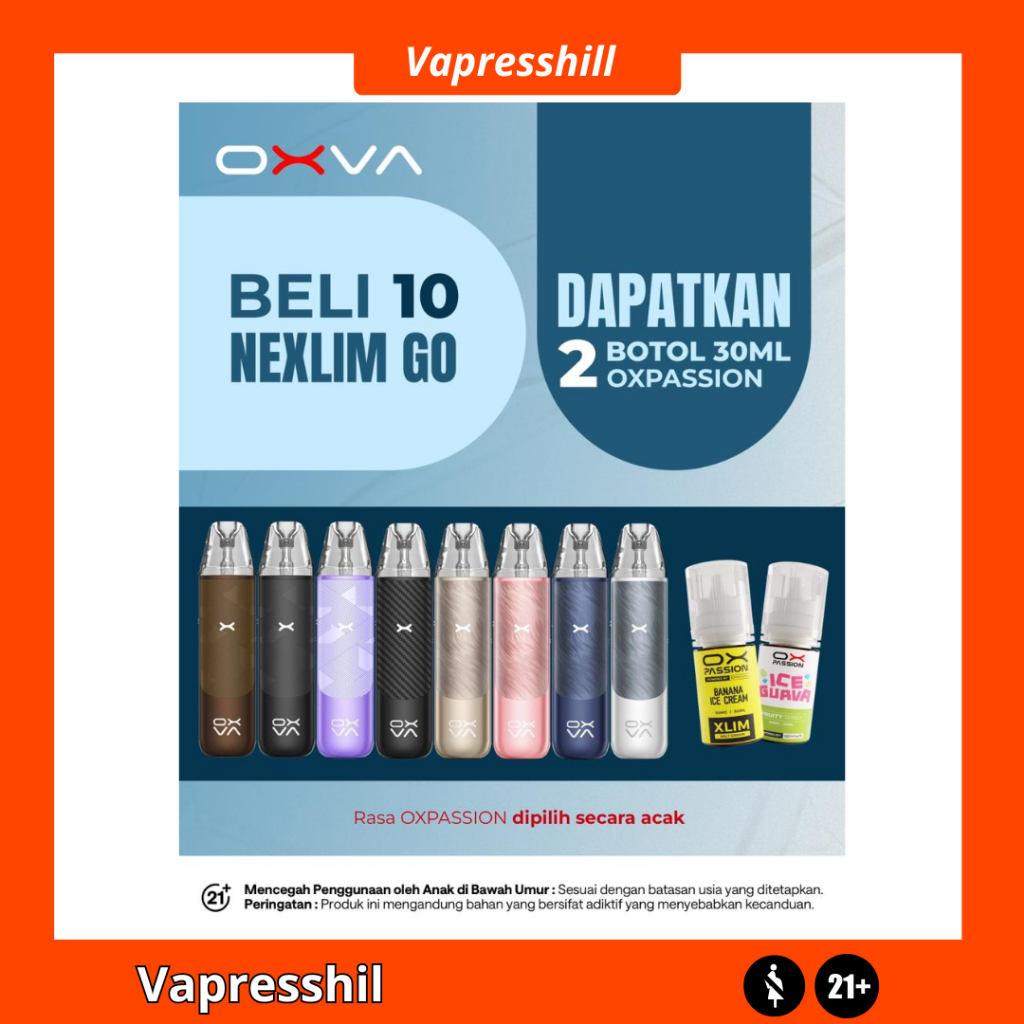 Jual NEW DEVICE OXVA NEXLIM GO POD KIT SERIES OXVA 40WATT 1800MAH 100% ...
