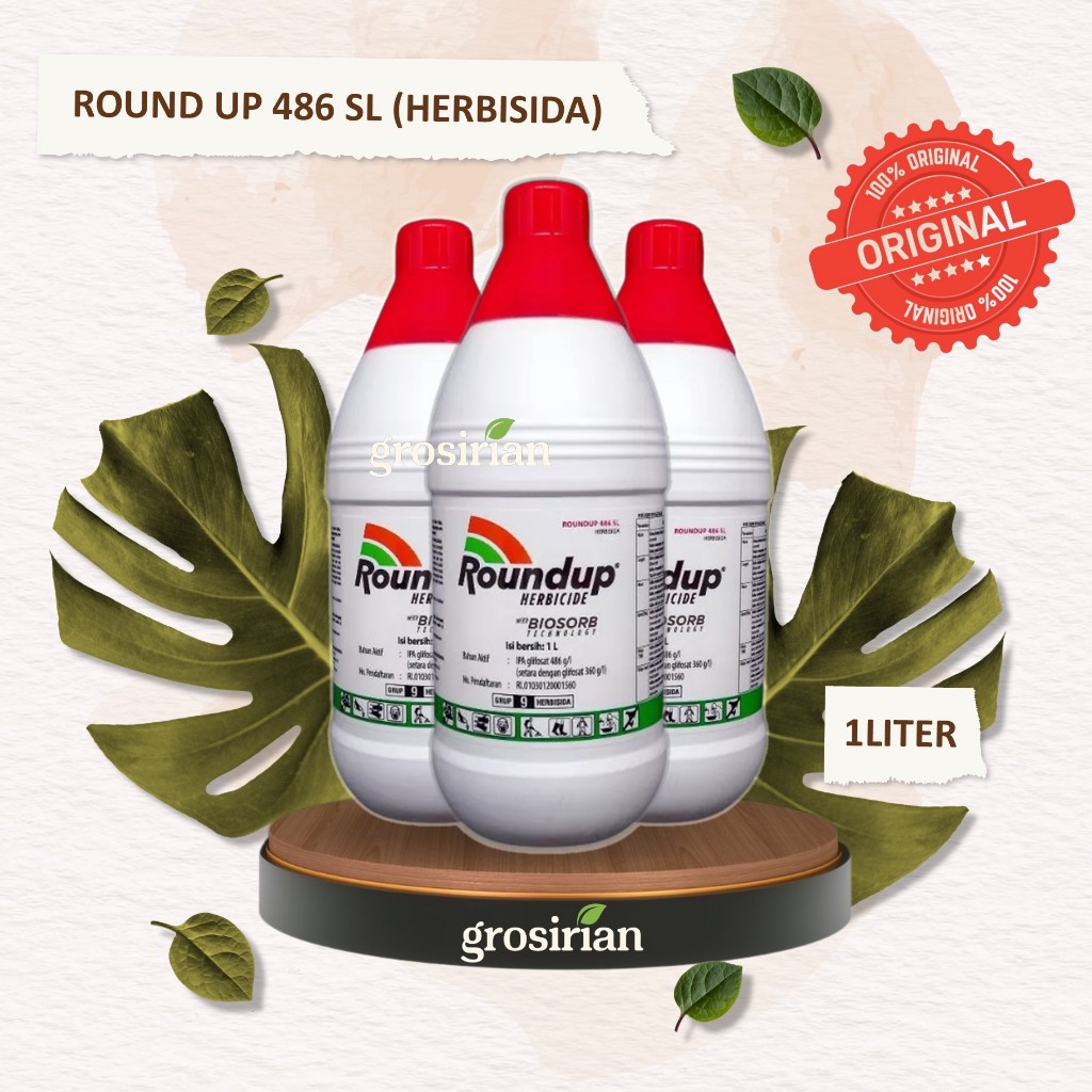 Jual ROUNDUP 486SL 1 LITER - HERBISIDA | ROUND UP OBAT PEMBASMI RUMPUT ...