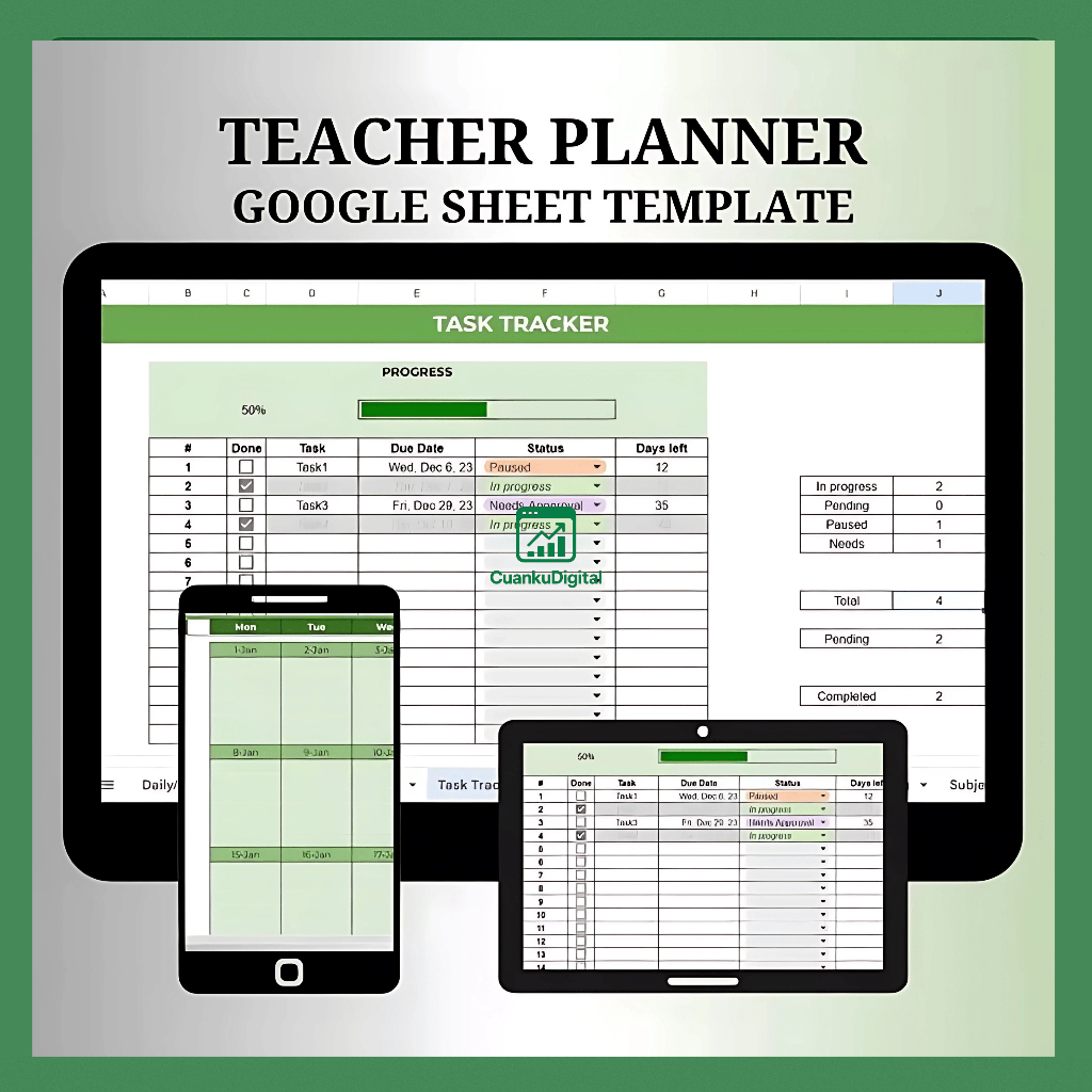 Jual Planner Guru Digital Google Sheets 2024/2025 Template Rencana ...