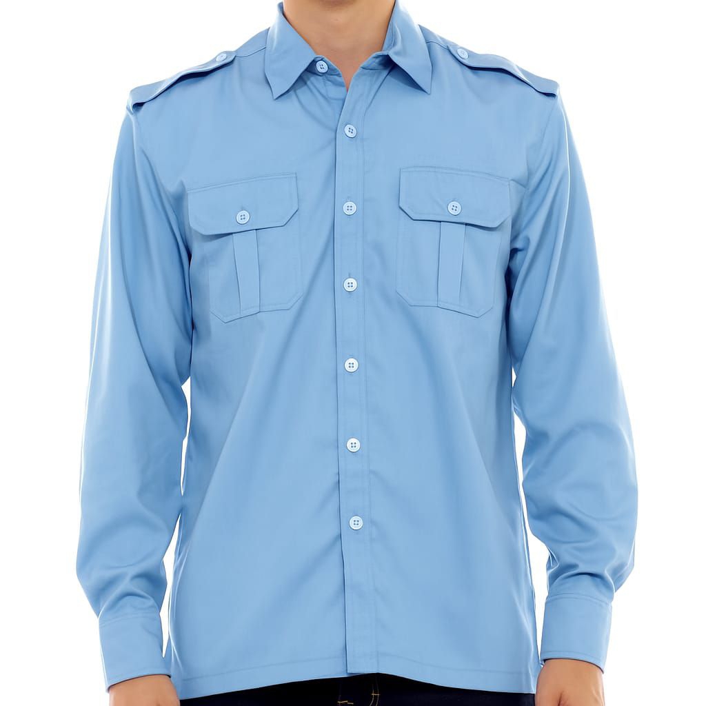 Jual Kemeja PDL PDH Seragaman Warna Biru Muda /Kemeja Tectikal Pria Dan ...
